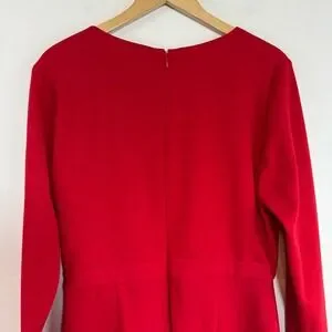 Hutch | Dresses | Hutch Anthropologie Red Faux Wrap Ruffle Dress Xl ...